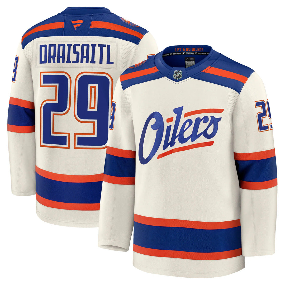 Fanatics Men's NHL Edmonton Oilers Leon Draisaitl Premium Alternate Je