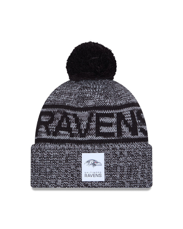 New Era Men's NFL Baltimore Ravens Sideline '25 Sport Pom Knit Toque